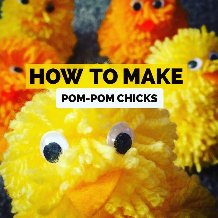 How to make a pom-pom chick