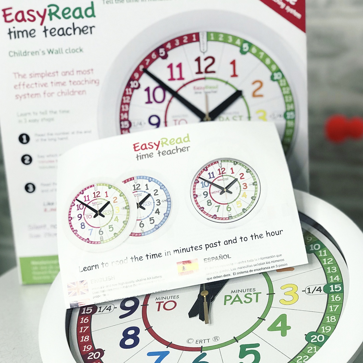 Learning to tell the time with Easy Read Time Teacher Clocks