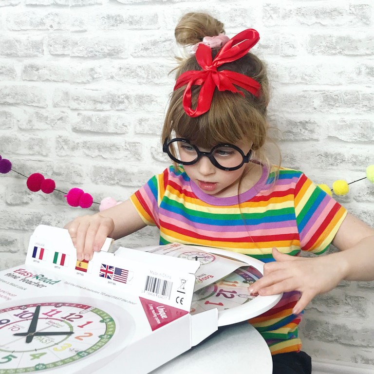 Learning to tell the time with Easy Read Time Teacher Clocks