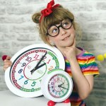 Learning to tell the time with Easy Read Time Teacher Clocks